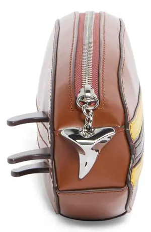 Staud Leather Surfboard Clutch - Tabacco
