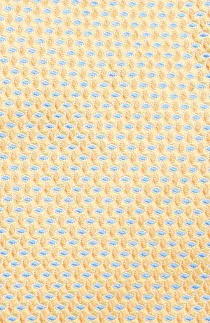David Donahue Geo Jacquard Neck Tie - Yellow