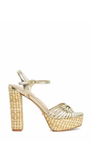 Dune London Minogue Platform Sandal - Gold