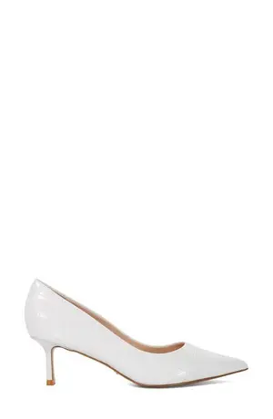 Dune London Achievable Pointed Toe Pump - White