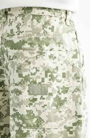 VANS Pixel Camo Cotton Canvas Baggy Shorts