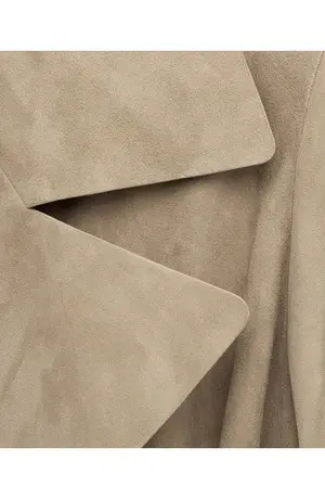 Mango Long Belted Suede Trench Coat