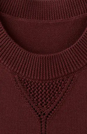 Mango Knit Column Midi Dress - Wine