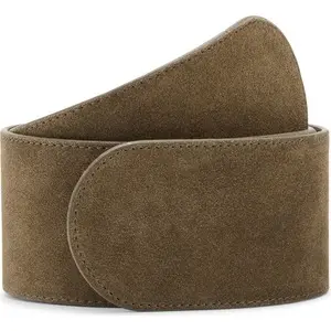 Mango Suede Belt - Khaki