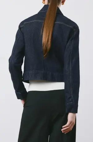 Mango Dark-wash Denim Jacket