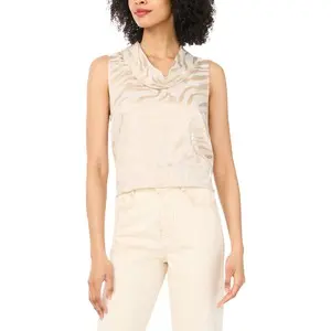 Vince Camuto Sleeveless Cowl Neck Top - Birch