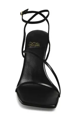 Jeffrey Campbell Highlight Ankle Strap Wedge Sandal - Black