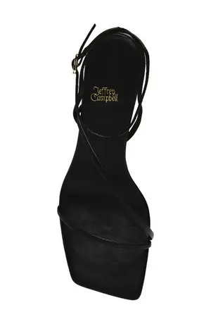 Jeffrey Campbell Highlight Ankle Strap Wedge Sandal - Black