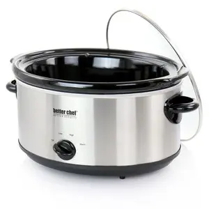 BETTER CHEF 6 Quart Oval Slow Cooker With Removable Stoneware Crock