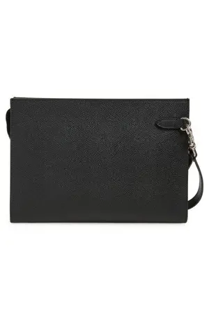 Valentino Garavani Vlogo Leather Zip Pouch - Black