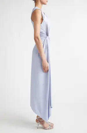 Victoria Beckham Asymmetric Stretch Jersey Midi Dress