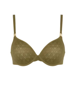 NUDEA Honeycomb Semi-demi Balconette Bra - Fern