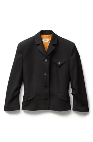Versace Wool Grain De Poudre Informal Jacket