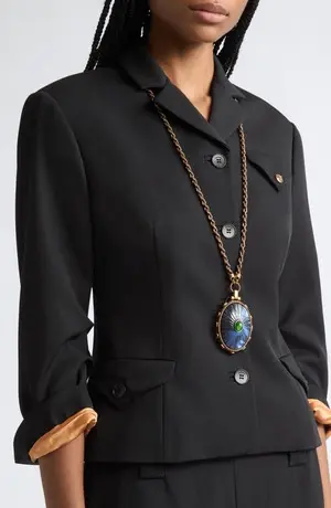 Versace Wool Grain De Poudre Informal Jacket