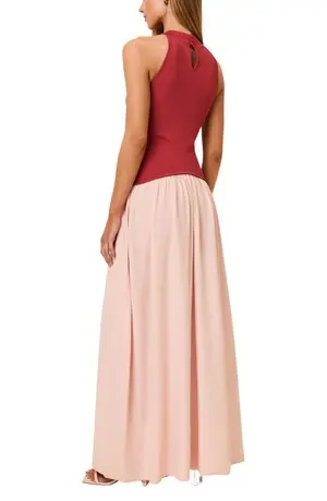 Solid & Striped The Isola Sleeveless Maxi Dress - Rooftop Red