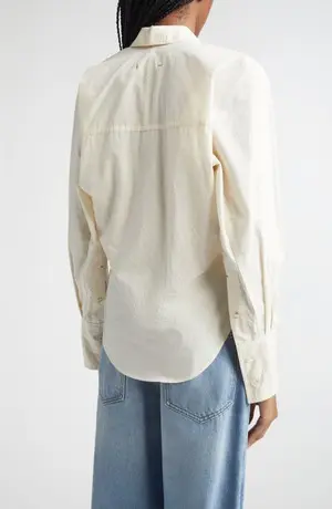 Ossou Ridge Crinkled Cotton Poplin Button-up Shirt