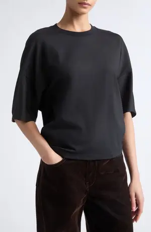 Ossou Rift Crop Jersey T-shirt - Dusk