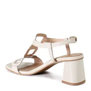 DIBA TRUE Heeled T-strap Sandal - Ivory