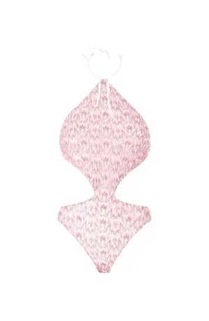 Missoni Trikini In Lamé Viscose With Foliage Motif - Multicoloured