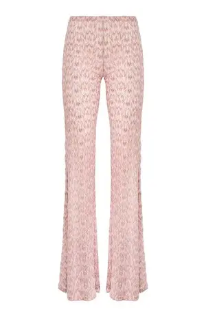 Missoni Flared Trousers With Foliage Pattern - Multicoloured