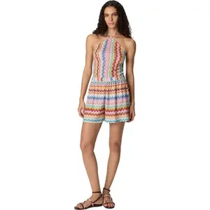Missoni Short Jumpsuit With Pixel-effect Zigzag Pattern - Multicoloured