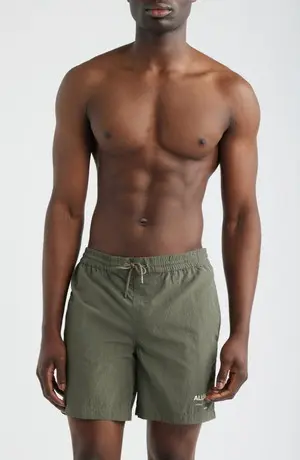 ALLSAINTS Underground Swim Trunks - Maple Green