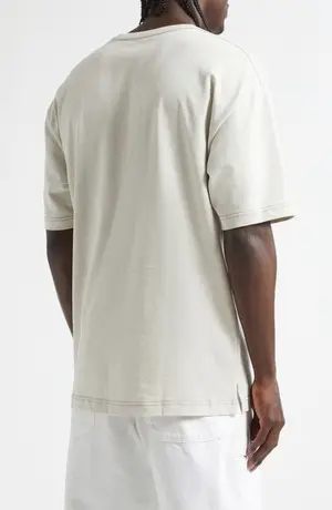 LEMAIRE Boxy Cotton & Linen T-shirt - Pearl
