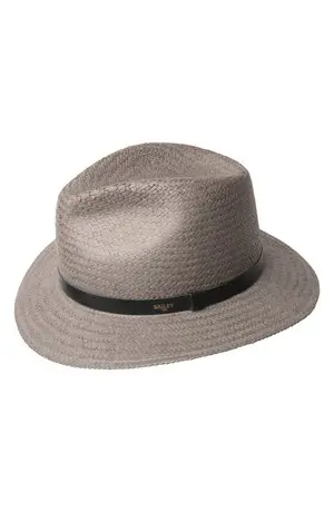 BAILEY Azure Sun Water Repellent Woven Fedora - Graphite