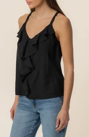 Kut From The Kloth Ruffle Sleeveless Top