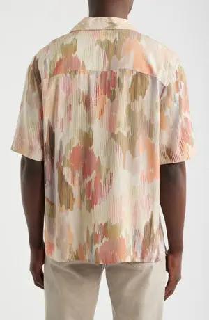 WAX LONDON Didcot Corrigated Floral Camp Shirt - Pastel Multi