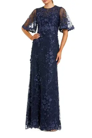 Mac Duggal Floral Embroidered Evening Dresses