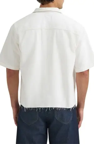 LEEM Denim Short Sve Zip-up Shirt
