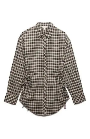 M&s Drawstring Waist Cotton Shirt