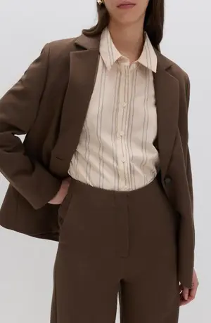 M&s Striped Button-front Shirt