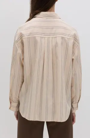 M&s Striped Button-front Shirt