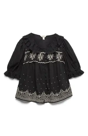 PER UNA BY M&S Embroidered Lace Collar Crop Top