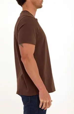 THREADS 4 THOUGHT Shayne Luxe Jersey Henley - Coffee