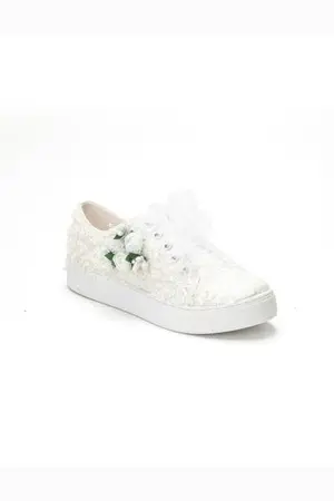FOREVER & ALWAYS SHOES Rosalie Bridal Sneakers - Ivory