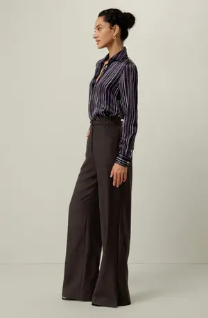 Lilysilk Striped Silk Charmeuse Shirt