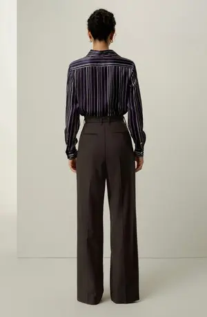 Lilysilk Striped Silk Charmeuse Shirt