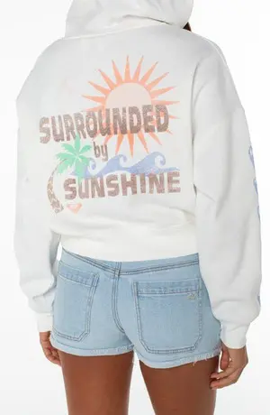 Roxy Breakwater Graphic Hoodie - Cloud Dancer