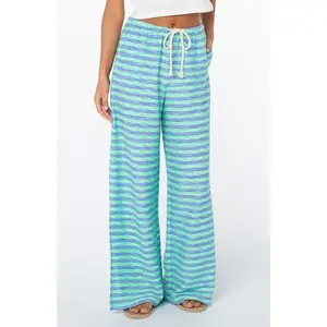 Roxy Beach Breeze Stripe Drawstring Pants - Spring Bud