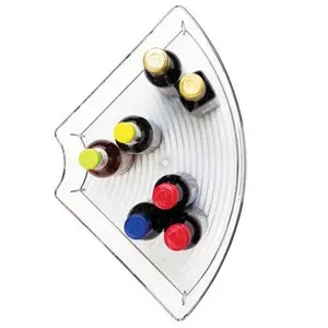 IDESIGN Lazy Susan 1/4 Wedge Bin With Handle, Set Of 2