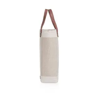 Legacy Pinot Jute Single Bottle Insulated Wine Tote