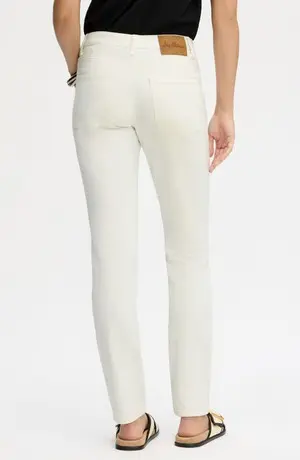 Sam Edelman Pencil Slim Straight Leg Jeans - Ecru