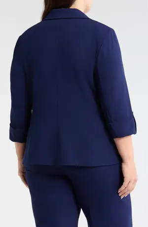 Anne Klein Roll-tab Sleeve Jacket - Distant Mountain