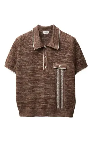 Versace Greca Silk Polo-sweater