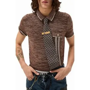 Versace Greca Silk Polo-sweater