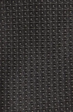 Canali Metallic Silk Jacquard Neck Tie - Black