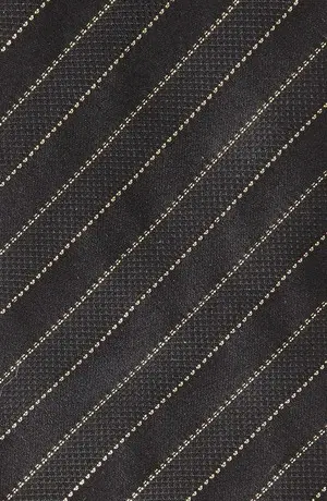 Canali Stripe Metallic Silk Jacquard Tie